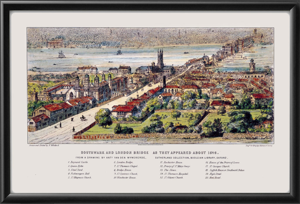 London England 1546 Restored Map | Vintage City Maps