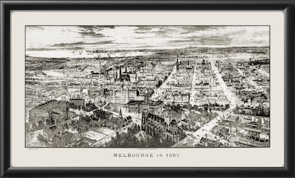 Melbourne Australia 1882 Restored Map | Vintage City Maps