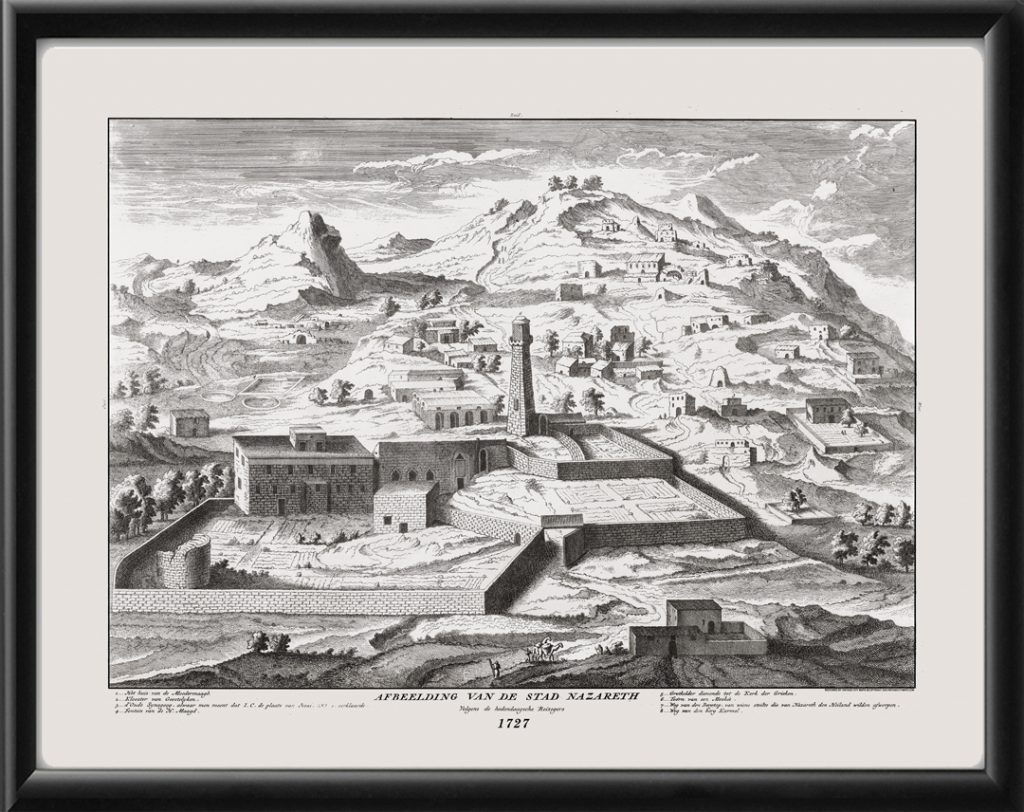 Nazareth Israel 1727 Restored Map | Vintage City Maps