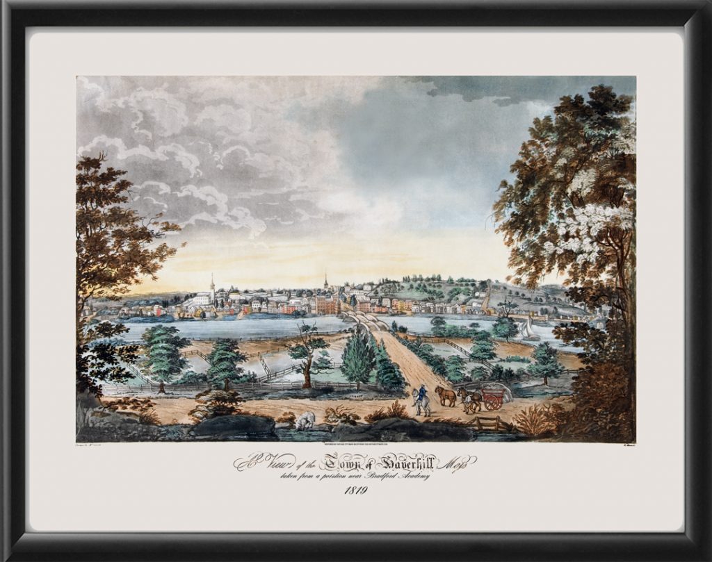 Haverhill MA 1819 Restored Map | Vintage City Maps