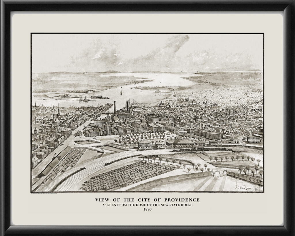 Providence RI 1896 Restored Map | Vintage City Maps