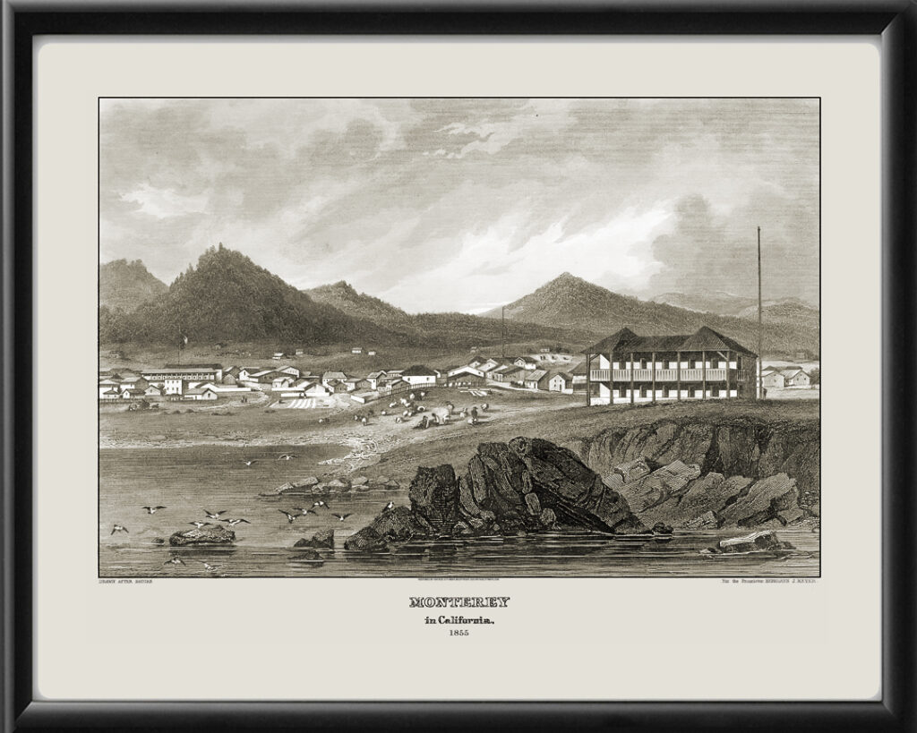 Monterey CA 1855 Restored Map | Vintage City Maps