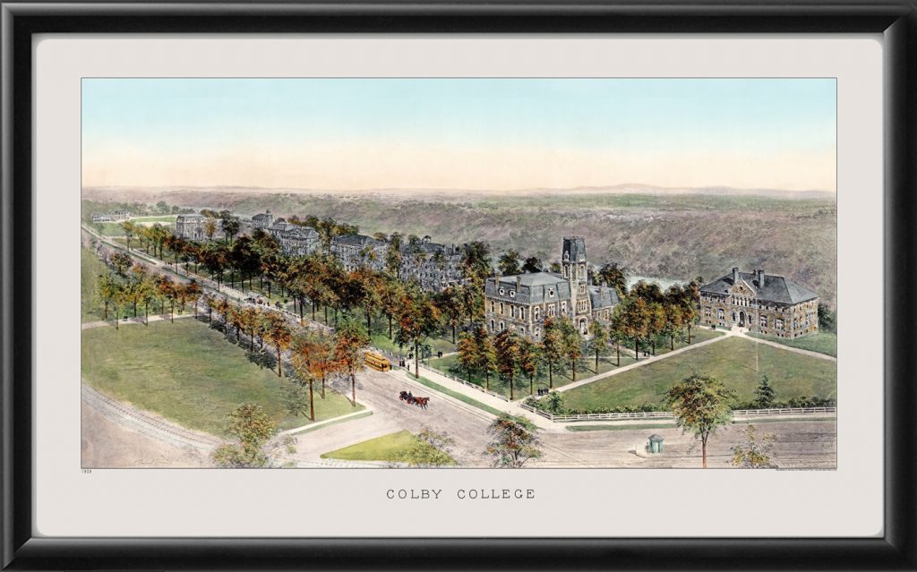 Colby College - Waterville ME 1909 - Vintage City Maps