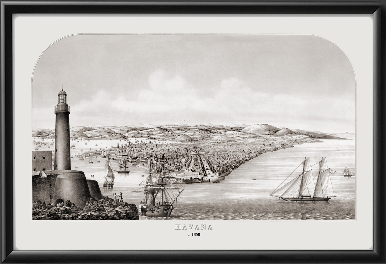 Santiago Cuba 1899 Restored Map | Vintage City Maps