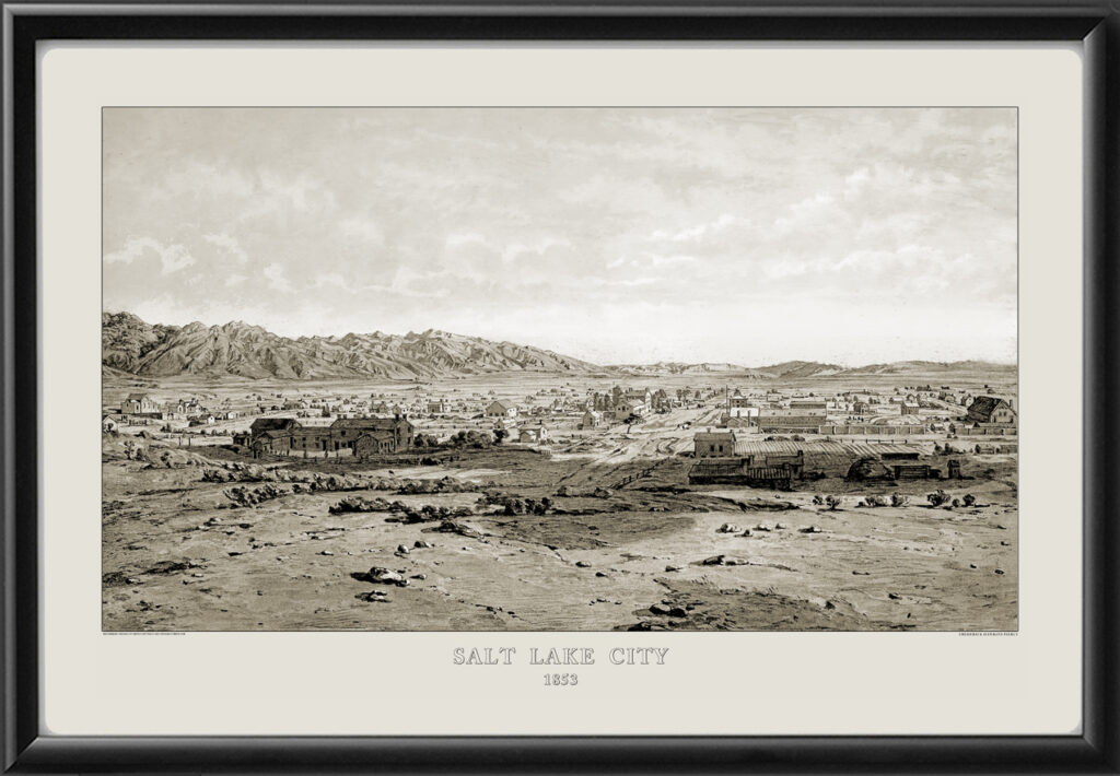 Salt Lake City UT 1853 - Vintage City Maps