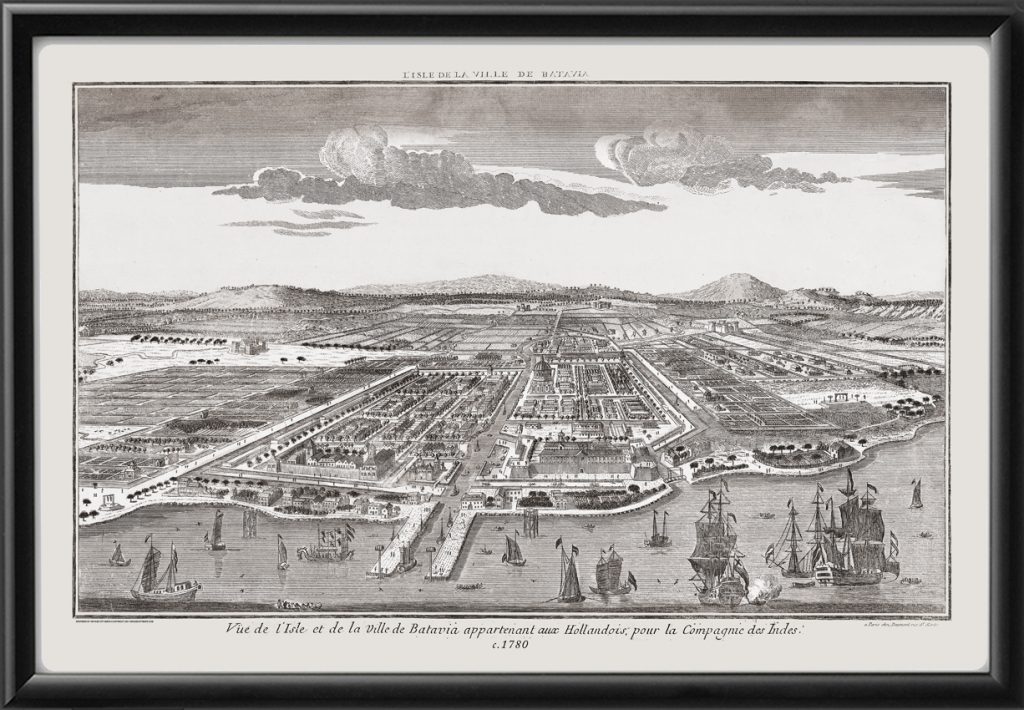 Batavia - Dutch East Indies 1780 - Vintage City Maps