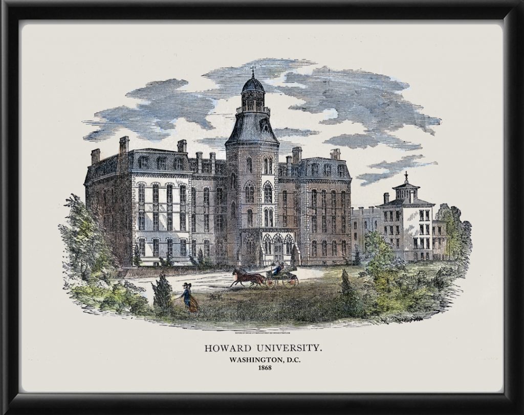 Howard University 1868 Restored Map | Vintage City Maps