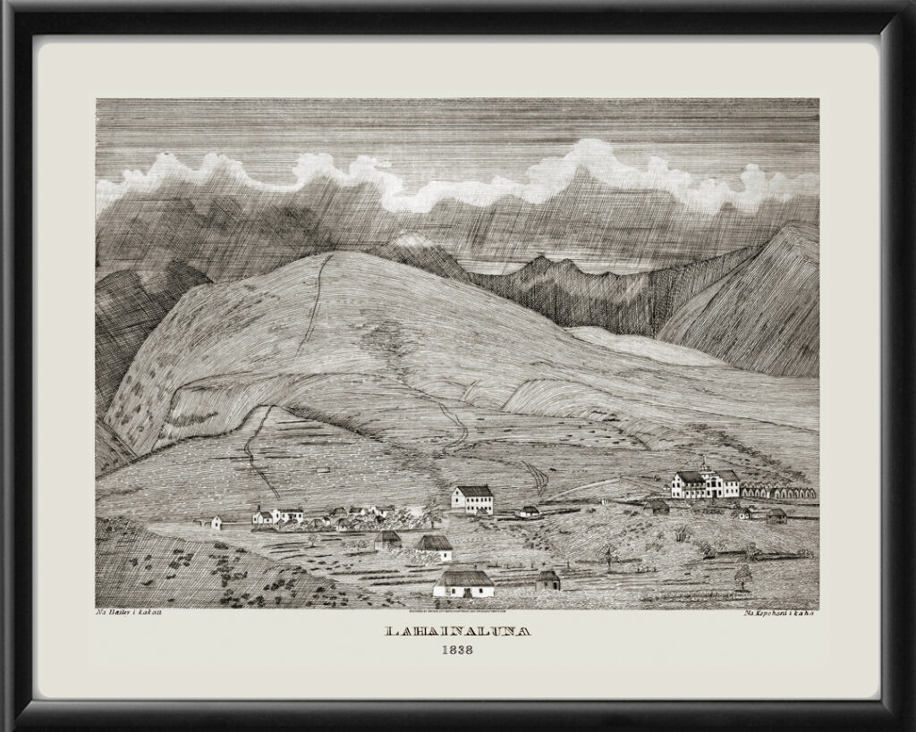 Lahaina, Maui Hawaii 1838 Restored Map | Vintage City Maps