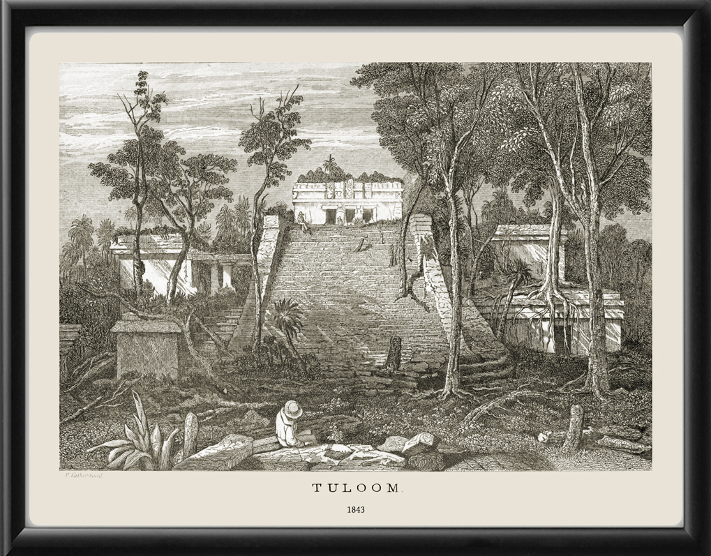 Tulum Mexico 1843 Restored Map | Vintage City Maps