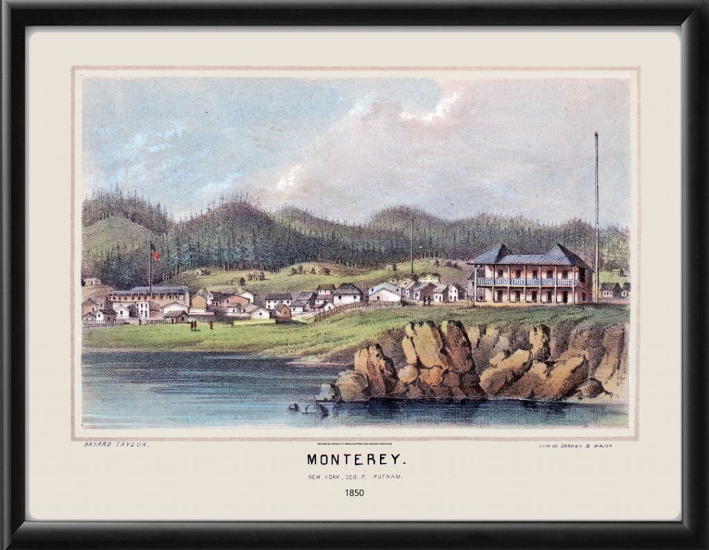 Monterey CA 1850 Restored Map | Vintage City Maps