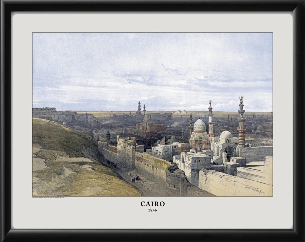 Cairo Egypt 1555 Restored Map | Vintage City Maps