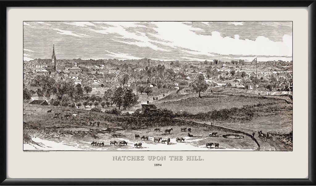 Natchez MS 1870 Restored Map | Vintage City Maps