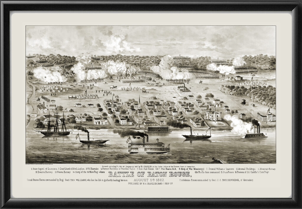 Baton Rouge LA 1862 - Battle of Baton Rouge Restored View | Vintage ...
