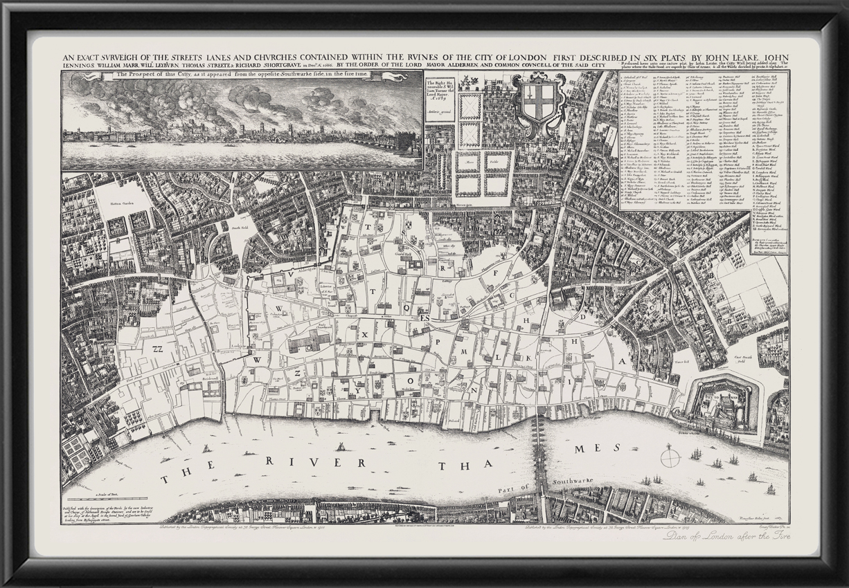 Erith London England 1750 - Vintage City Maps - Restored Views