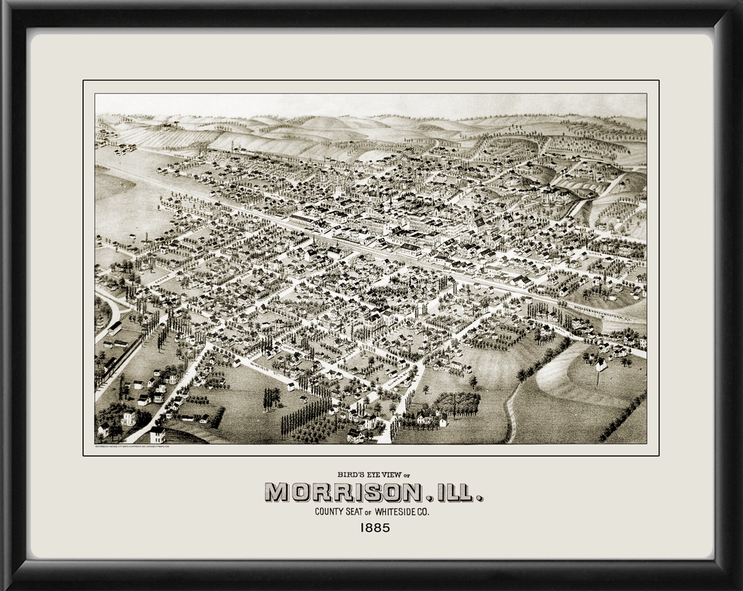 Morrison IL 1885 Restored Map | Vintage City Maps