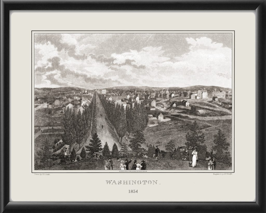 Washington DC 1834 Restored Map | Vintage City Maps