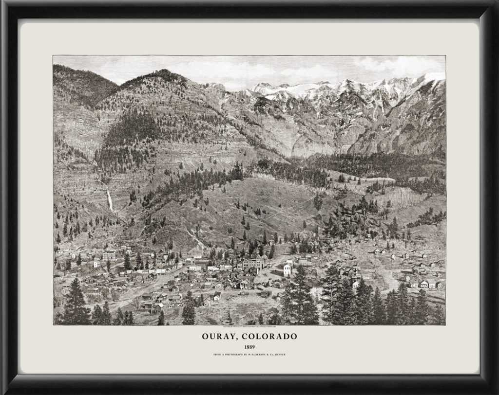 Ouray CO 1889 Restored Map | Vintage City Maps