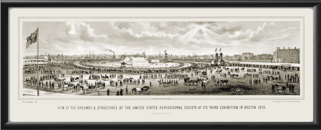Boston MA 1855 Restored Map | Vintage City Maps