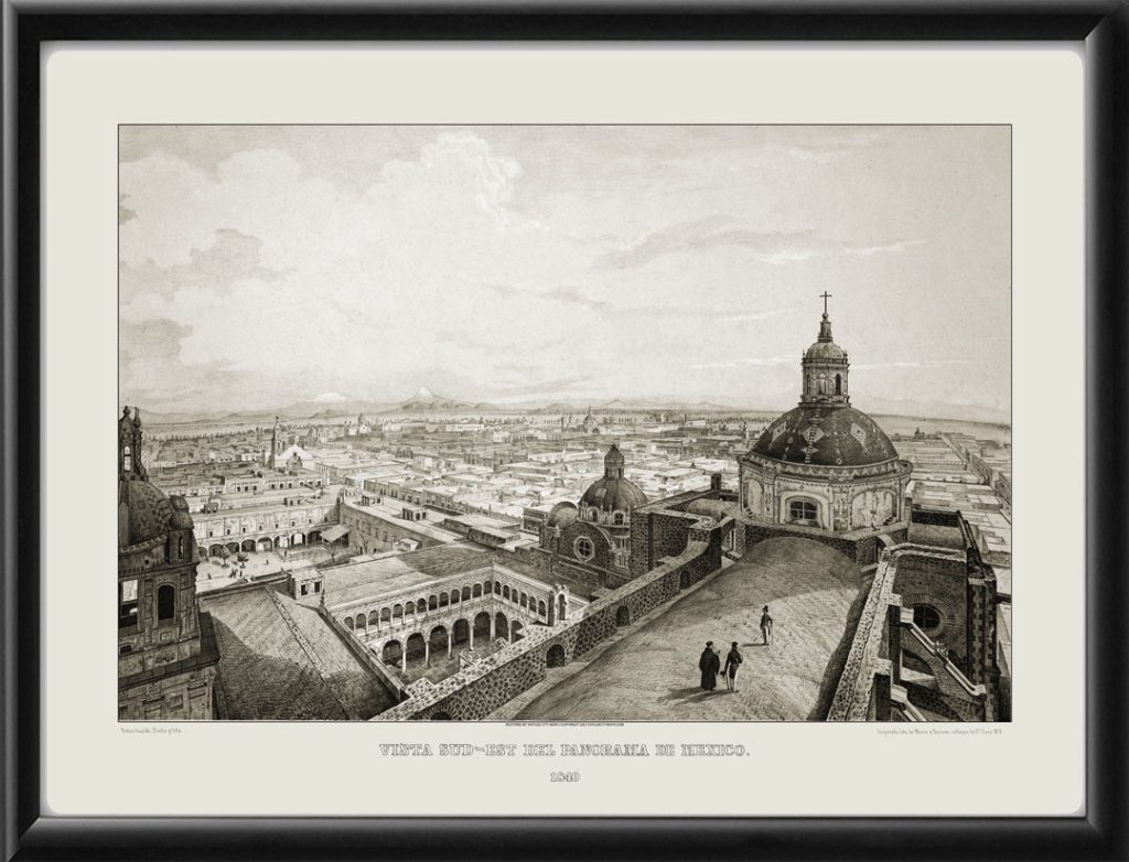 Mexico City MX 1840 (3) Restored Map | Vintage City Maps