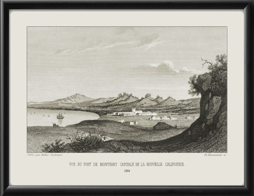 Monterey CA 1844 Restored Map | Vintage City Maps