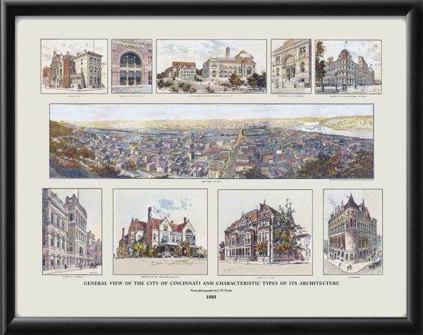 Cincinnati OH 1888 Restored Map | Vintage City Maps