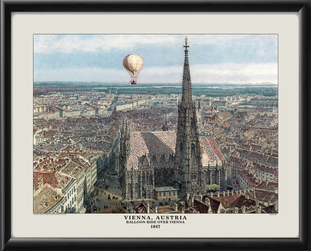 Vienna Austria 1847 Restored Map | Vintage City Maps