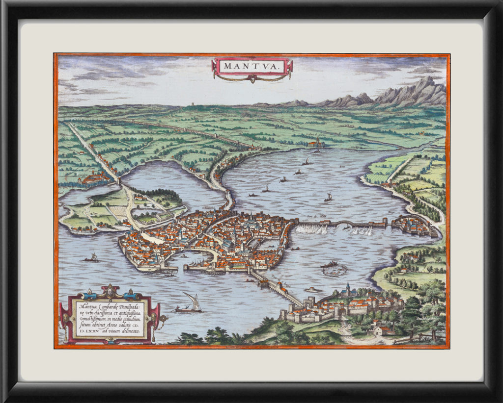 Mantua Italy 1575 Restored Map | Vintage City Maps