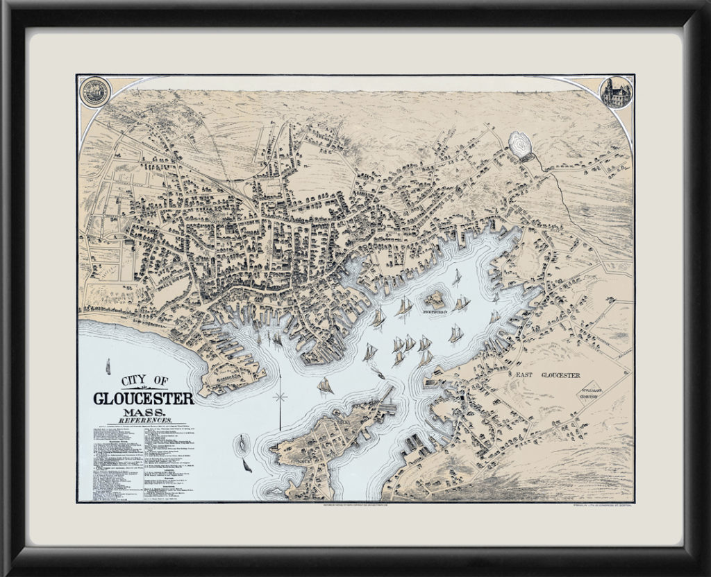 Gloucester MA 1873 Restored Map | Vintage City Maps