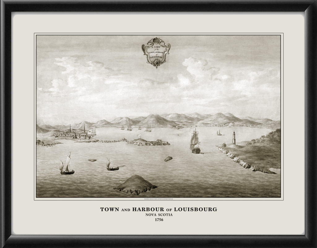 Louisbourg Nova Scotia 1756 - Vintage City Maps