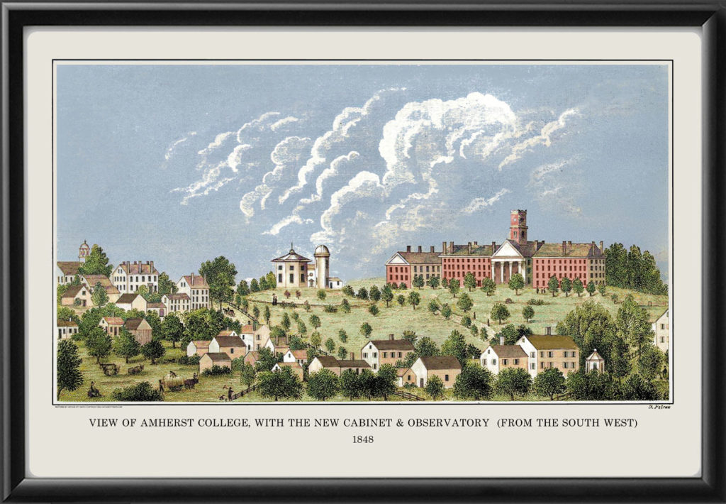 Amherst College 1848 (Color) - Vintage City Maps