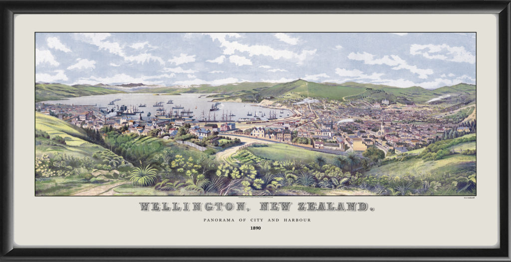 Wellington NZ 1890 Restored Map | Vintage City Maps