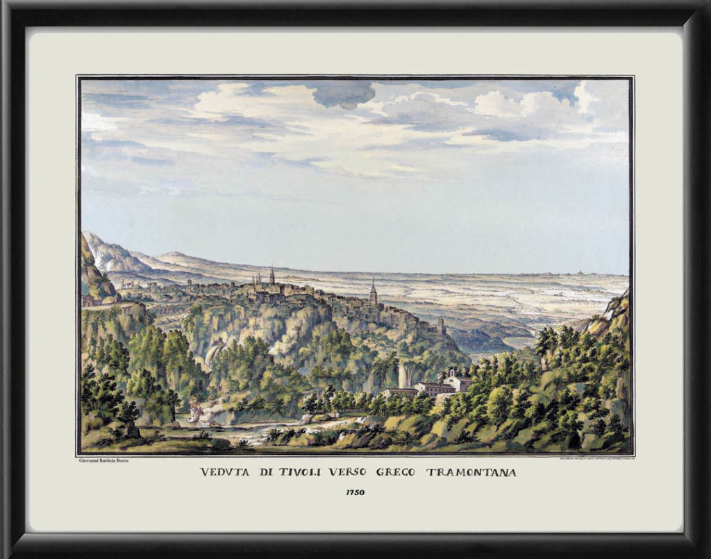 Tivoli Italy 1750 Restored Map | Vintage City Maps