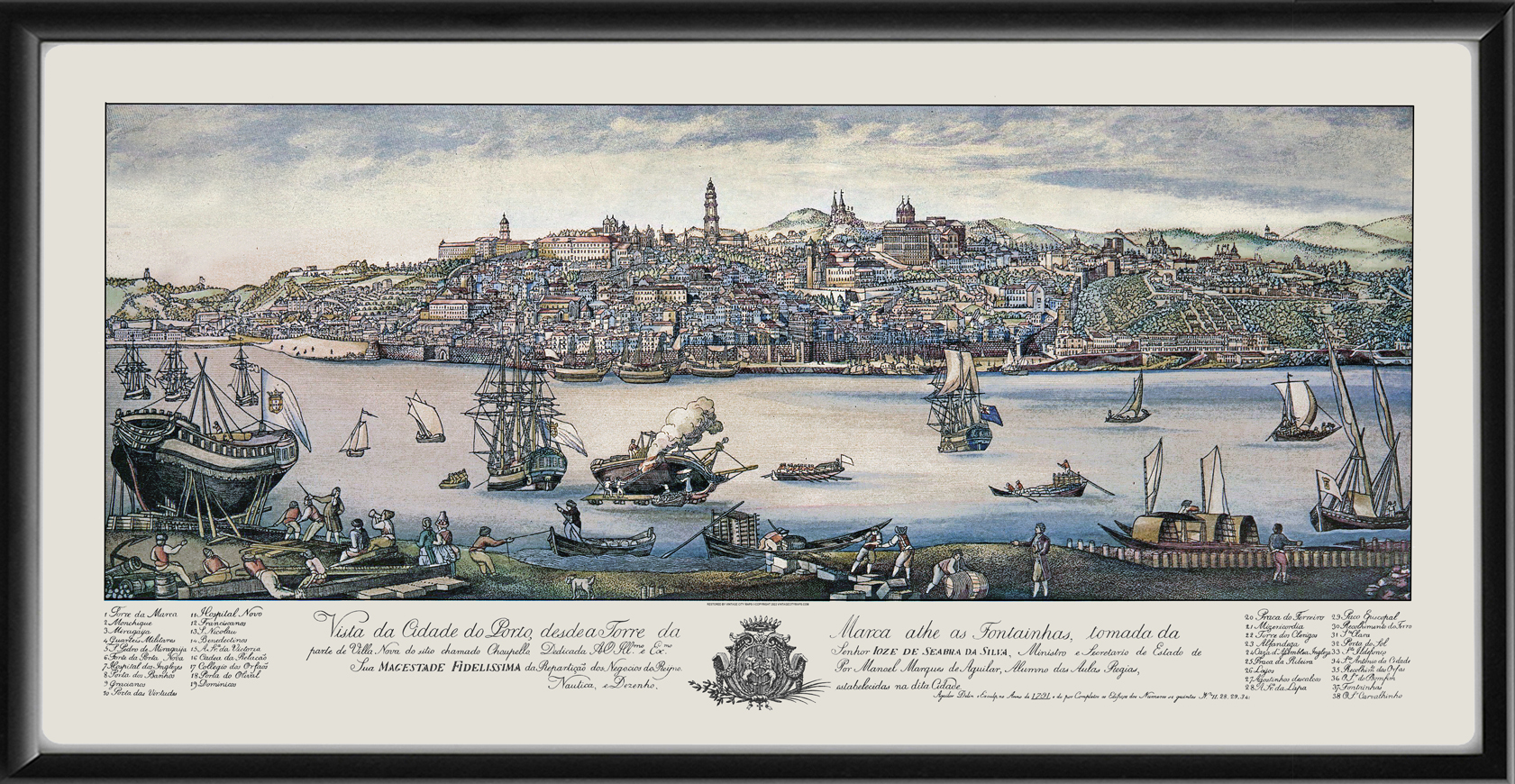 Porto Portugal 1791 Restored Map | Vintage City Maps