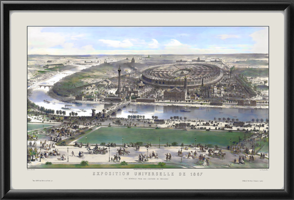Exposition Universelle de 1867 in Paris - Vintage City Maps