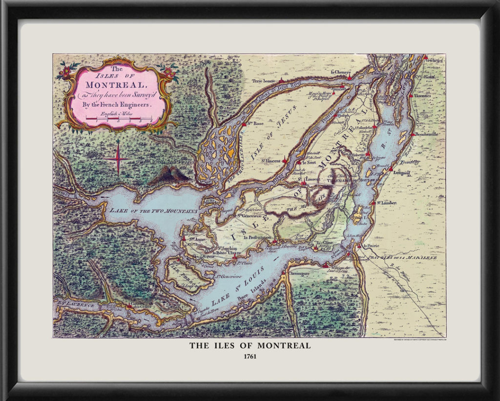 The Isles of Montreal 1761 - Vintage City Maps - Restored Views
