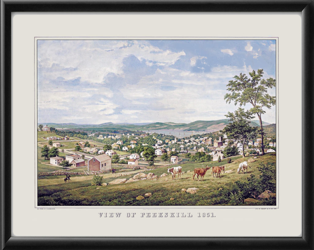 Peekskill NY 1851 - Vintage City Maps