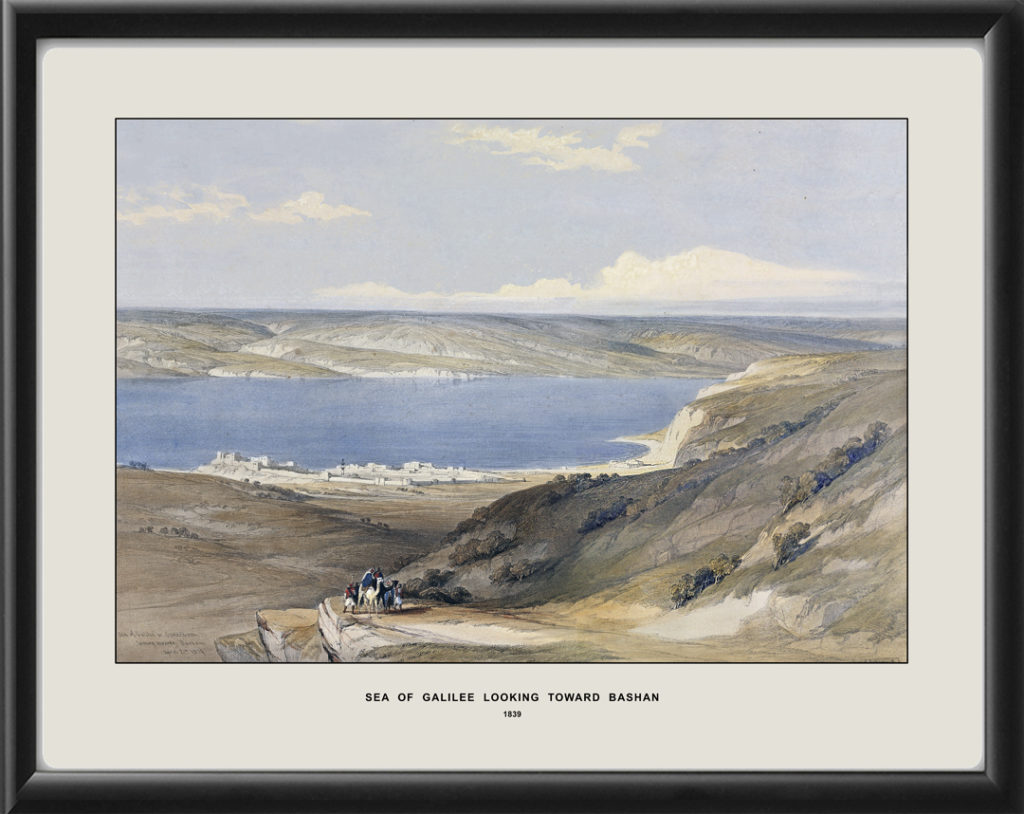 Sea of Galilee Israel 1839 - Vintage City Maps, Restored Views