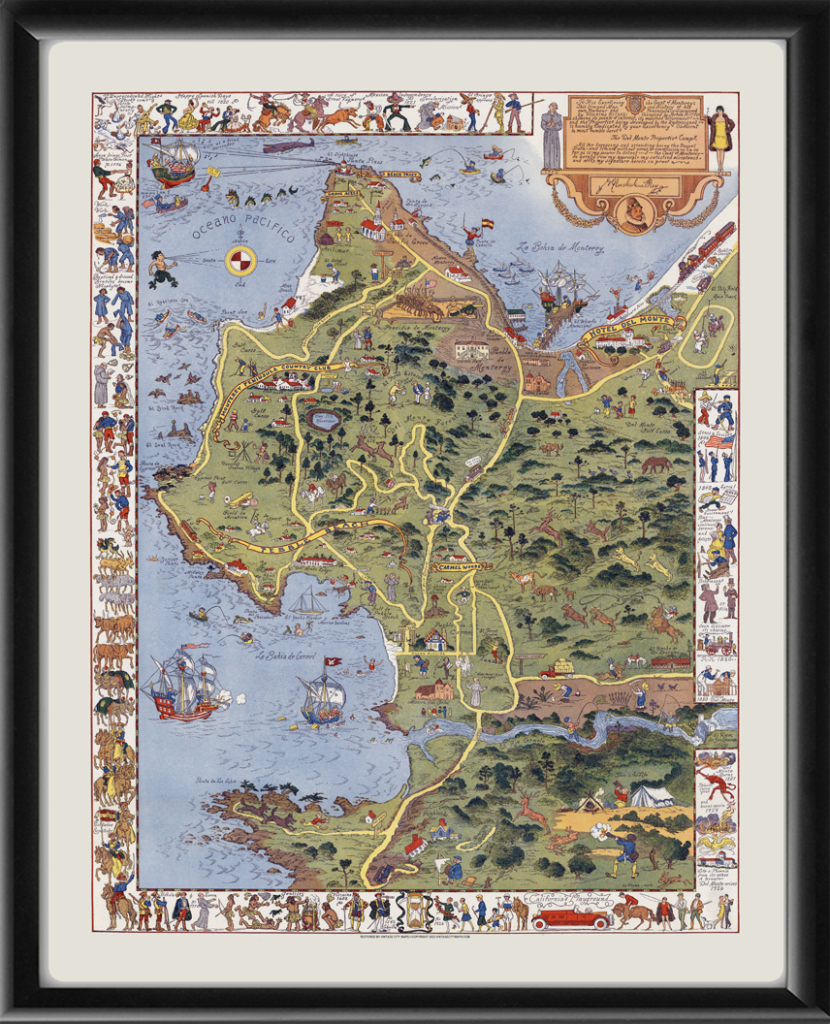 Monterey Peninsula CA 1926 - Vintage City Maps