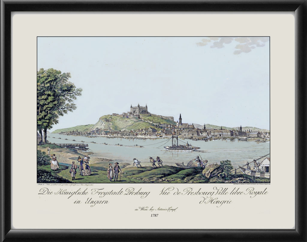 Pressburg (Bratislava) Slovakia 1787 - Restored Bird's Eye View ...