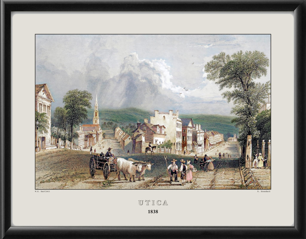 Utica NY 1838 Restored Map | Vintage City Maps