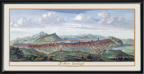 Edinburgh Scotland 1850 (Color) - Restored Bird's Eye View | Vintage ...