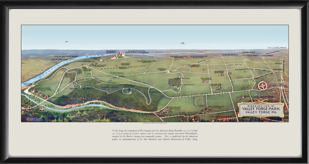 Valley Forge PA 1928 Restored Map | Vintage City Maps