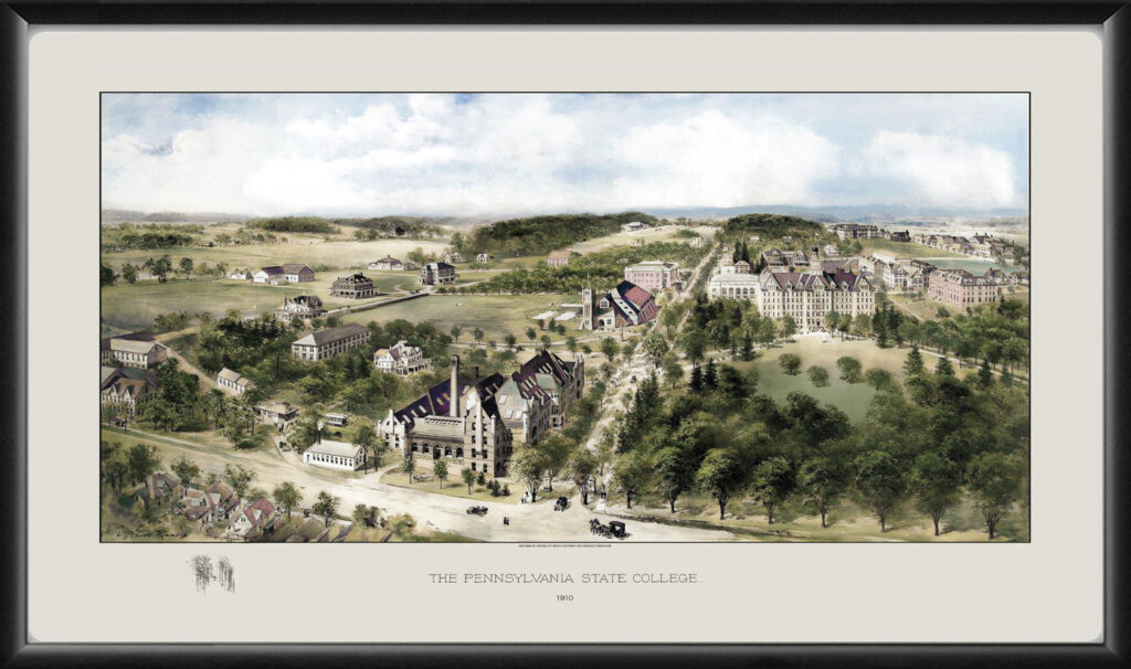 Pennsylvania State College 1910 (Color) - Vintage City Maps