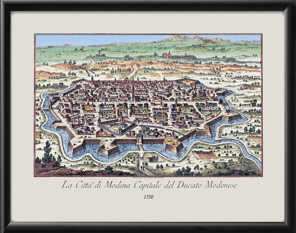 Modena Italy 1750 Restored Map | Vintage City Maps