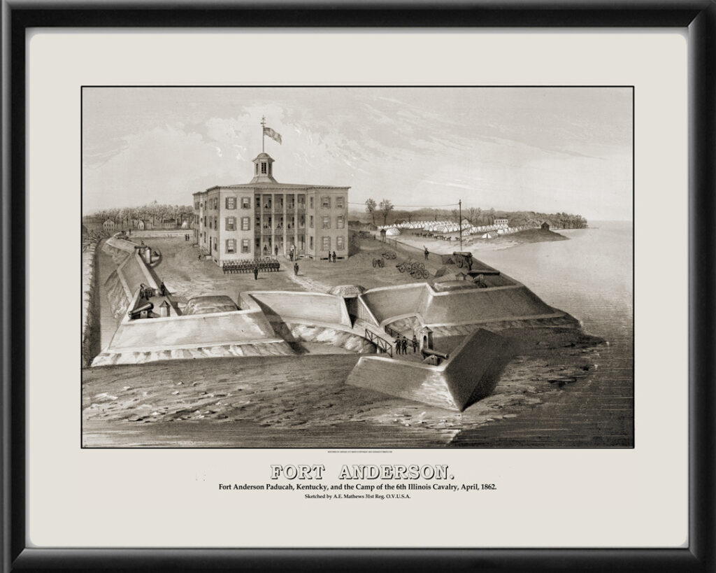 Fort Anderson, Kentucky 1862 Restored Map | Vintage City Maps