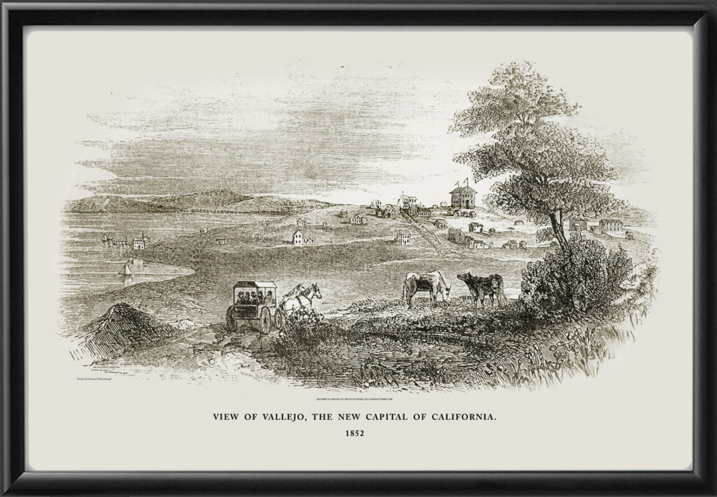 Vallejo CA 1852 Restored Map | Vintage City Maps