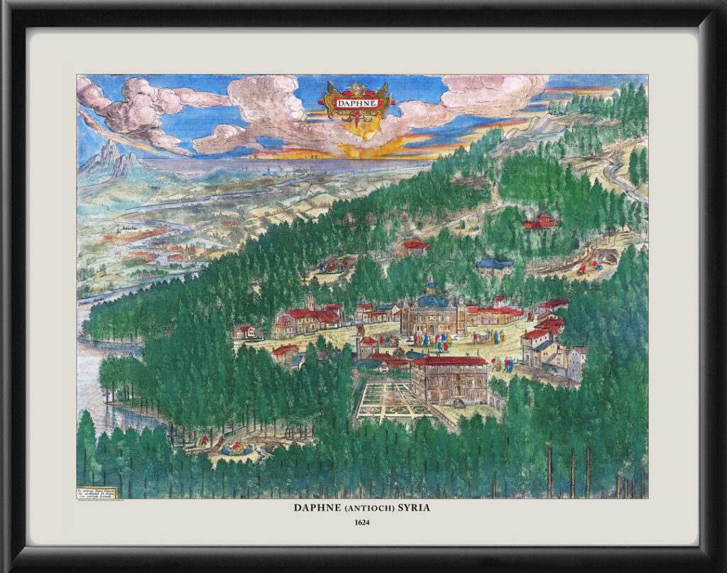 Daphne (Antioch) Syria 1624 Restored Map | Vintage City Maps