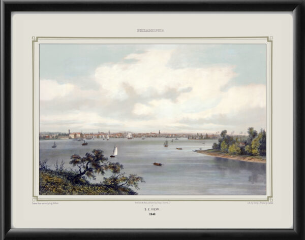 Philadelphia PA 1840 Restored Map | Vintage City Maps