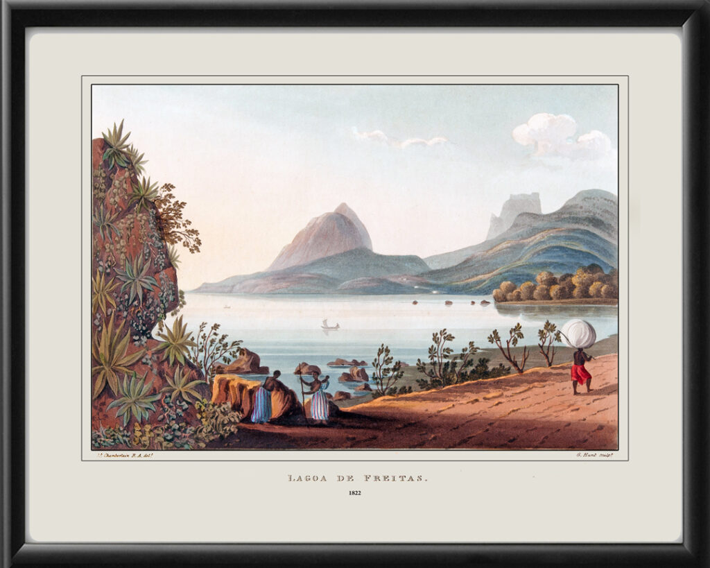 Rio de Janeiro - Freitas Lagoon 1822 - Vintage City Maps