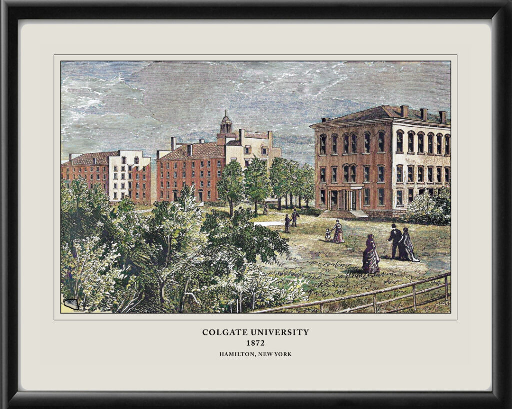Colgate University - Hamilton NY 1872 Restored Map | Vintage City Maps